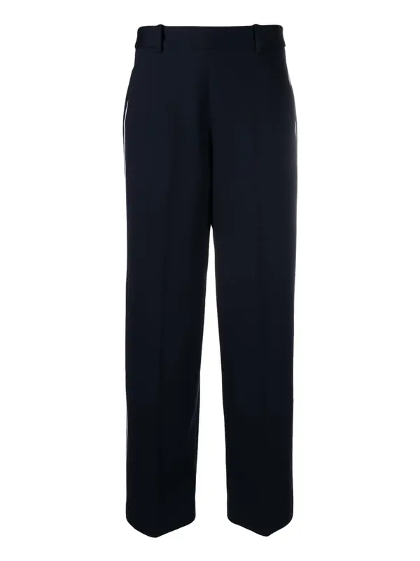CIRCOLO 1901 Mid-rise Wide-leg Trousers - Blue
