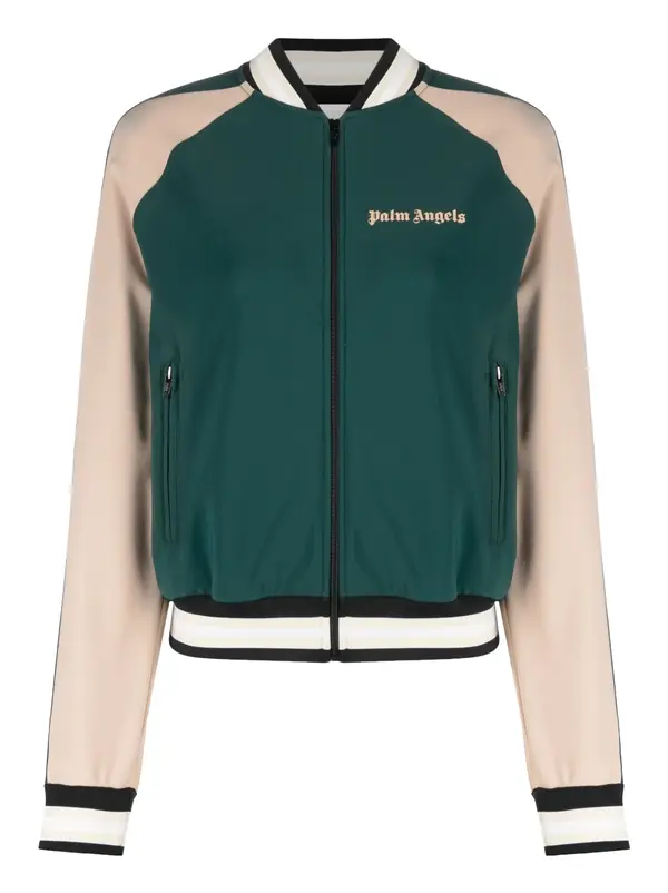 Palm Angels Cropped Bomber Jacket - Blue