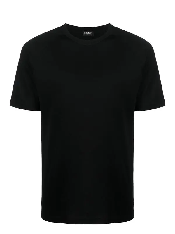 Zegna Short-sleeve Wool T-shirt - Black