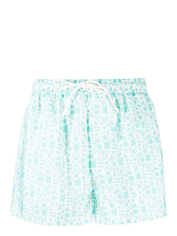 Moncler Logo-print Drawstring Shorts - Green