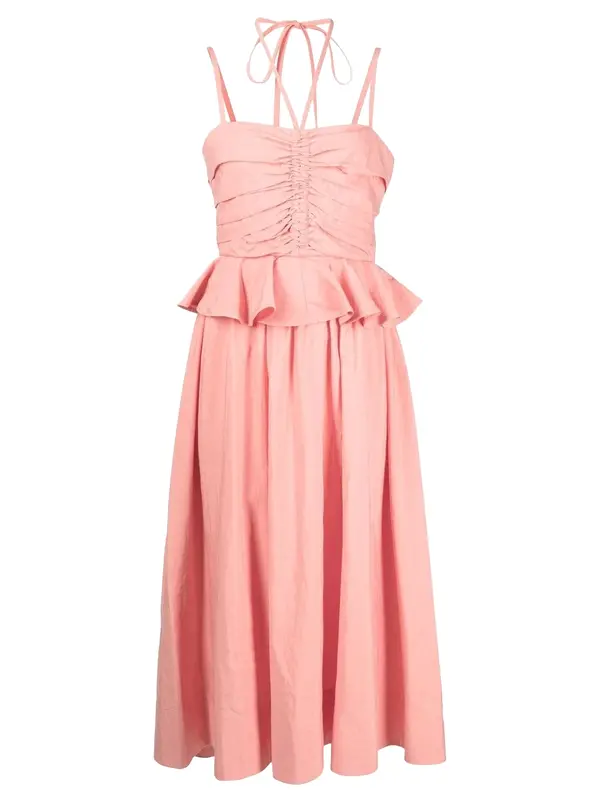 Ulla Johnson Halterneck Midi Dress - Pink