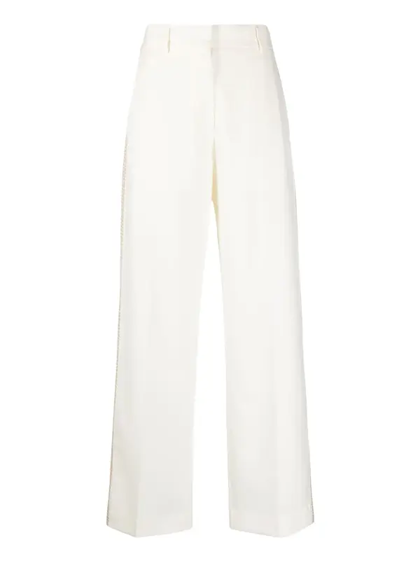 Palm Angels Side-stripe Trousers - White