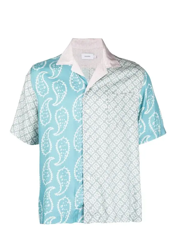 Rhude Bandana-print Short-sleeved Shirt - Blue