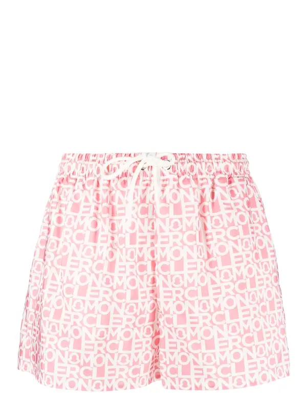Moncler Logo-print Shorts - Pink