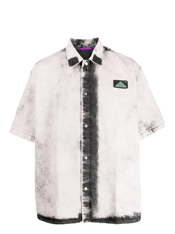 OAMC Bleach-effect Short-sleeve Shirt - Grey