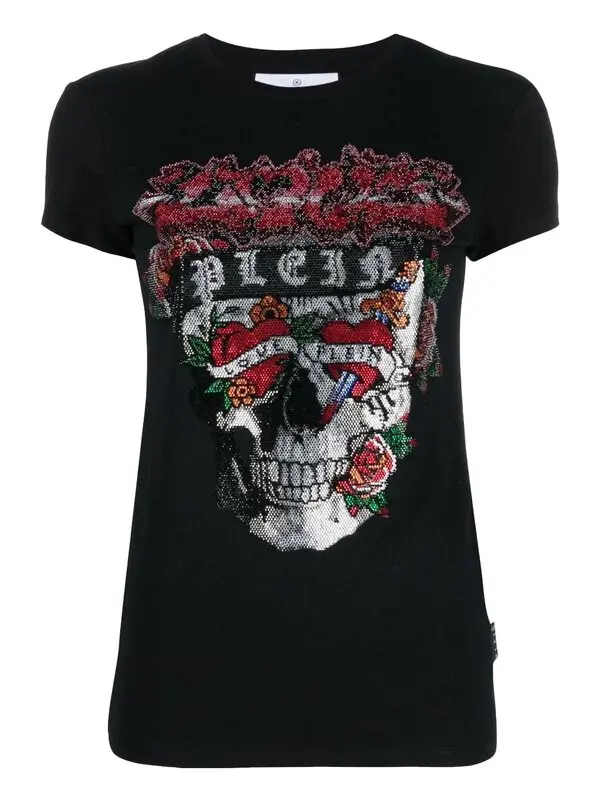 Philipp Plein Rhinestone-embellished Short-sleeve T-shirt - Black