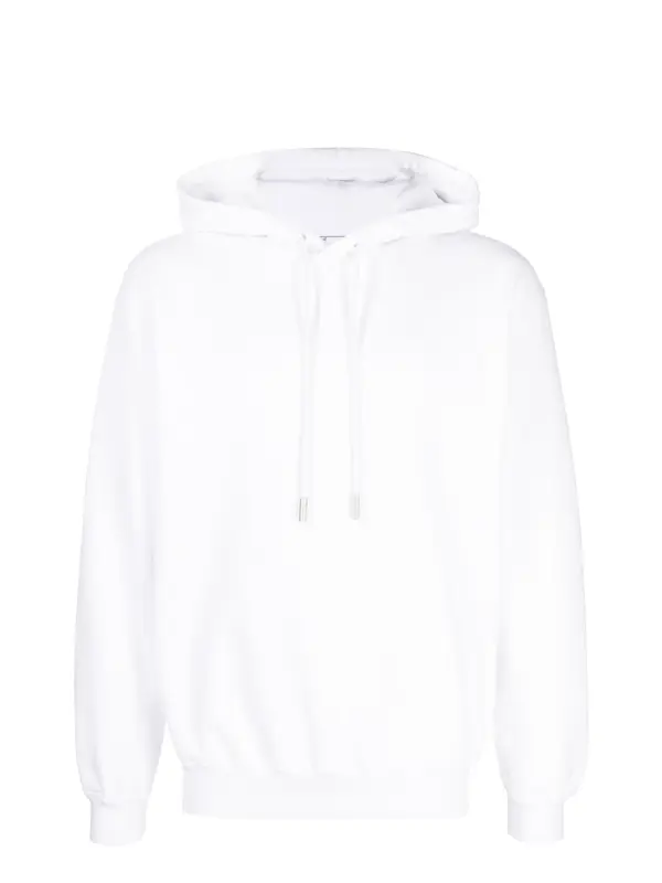 Off-White Diag-print Cotton Hoodie - White