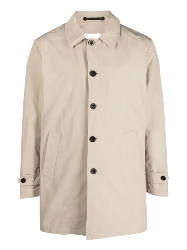 PALTÒ Point-collar Single-breasted Coat - Neutrals