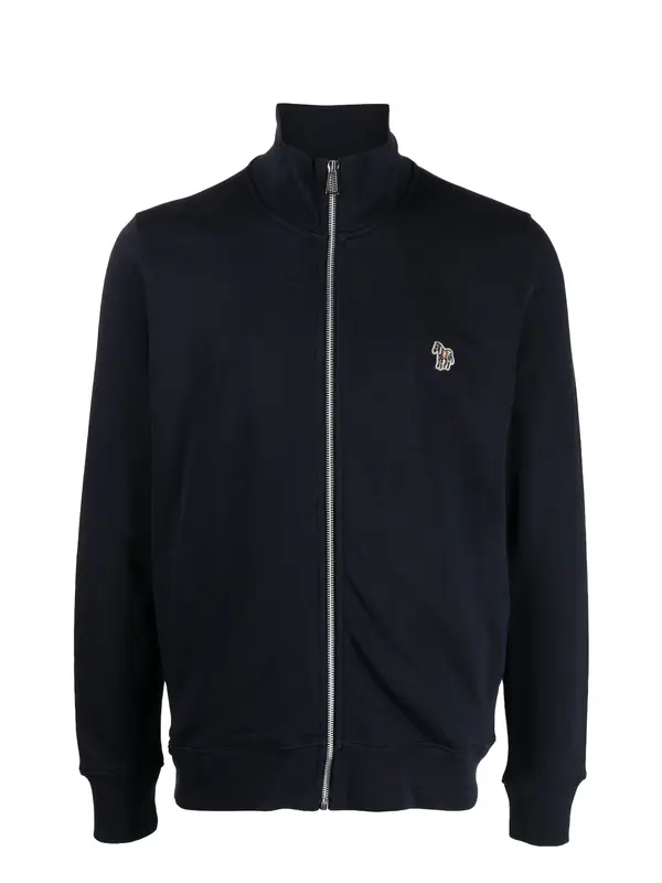 Paul Smith High-neck Zip-up Sweatshirt - Blue