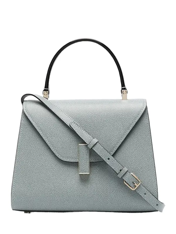 VALEXTRA Iside Leather Tote Bag - Blue
