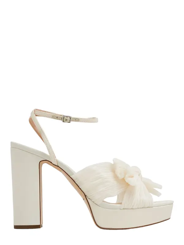 LOEFFLER RANDALL Natalia Pleated Knot 100mm Sandals - White