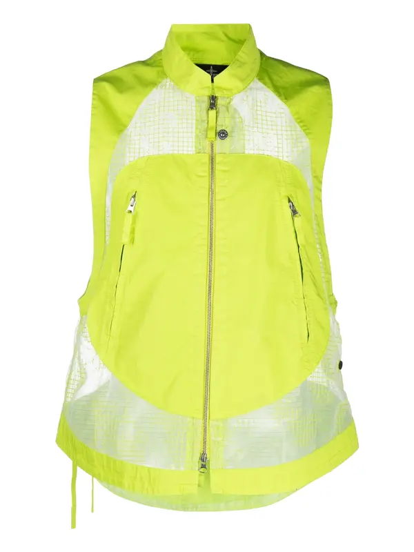 Stone Island Mesh-panel Vest - Green