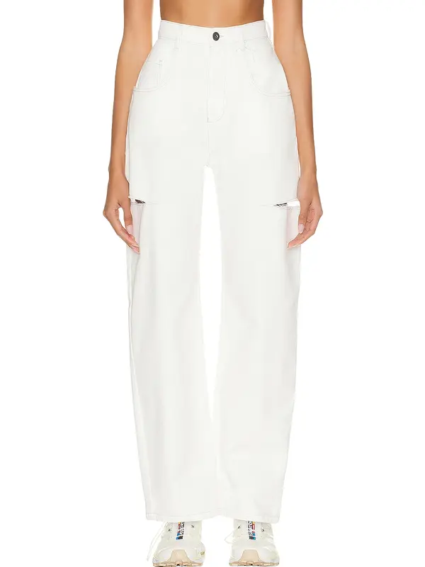 MAISON MARGIELA 5 Pocket Side Slit Jeans - Off White