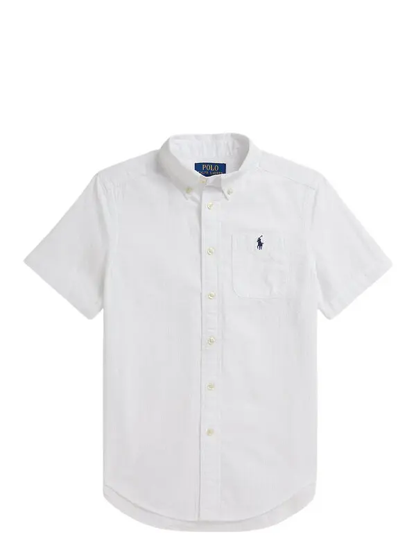 Ralph Lauren Cotton Seersucker Short-sleeve Shirt - White