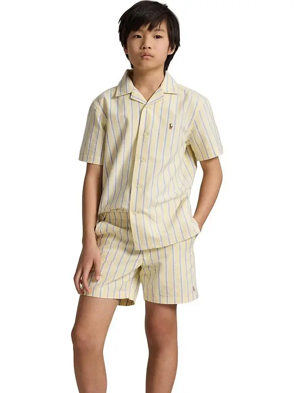 Ralph Lauren Polo Prepster Striped Oxford Short - Yellow Blue Multi