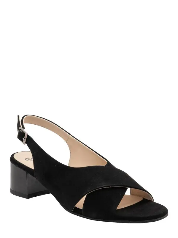 ARA Petunia Slingback Sandal - Black Suede