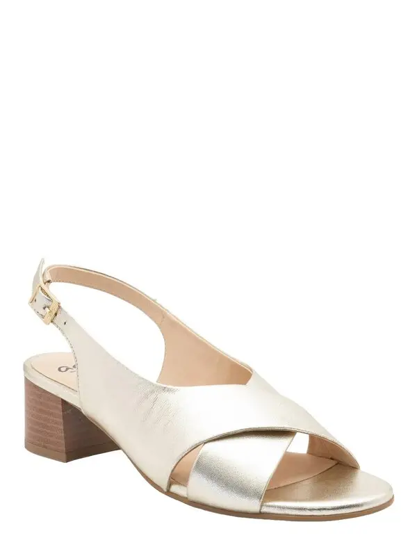 ARA Petunia Slingback Sandal - Platinum Metallic Calf