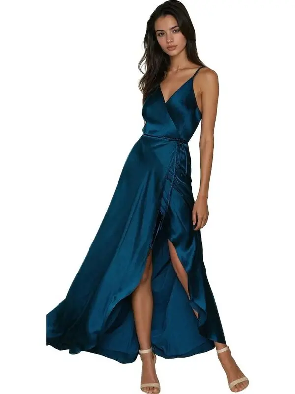 Yumi Kim Rush Hour Silk Maxi Dress - Blue / Navy