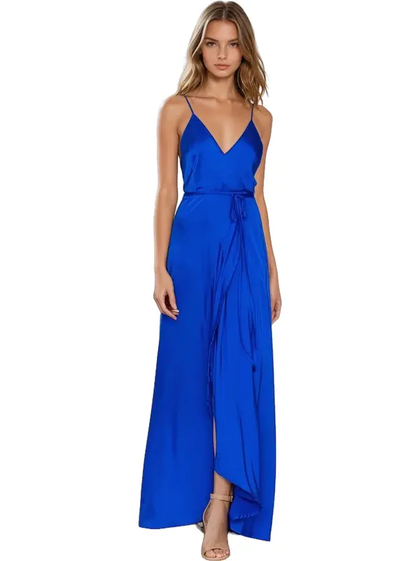 Yumi Kim Rush Hour Silk Maxi Dress - Blue