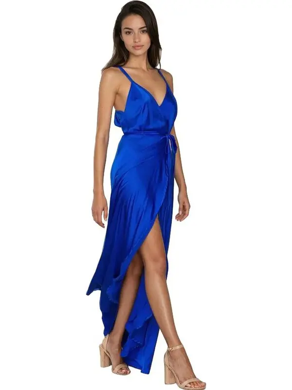 Yumi Kim Rush Hour Silk Maxi Dress - Blue