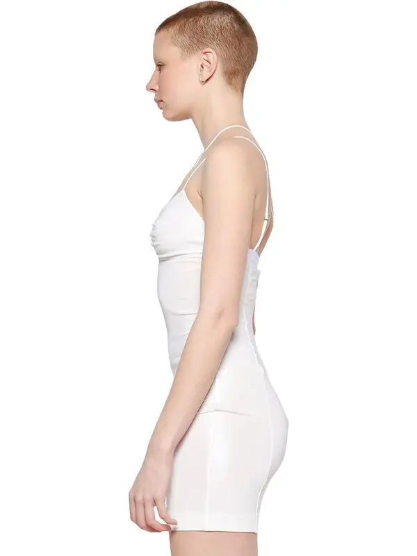 NENSI DOJAKA Asymmetric Bra Dress - Glossy White