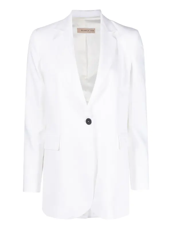BLANCA VITA Single-breasted Blazer - White