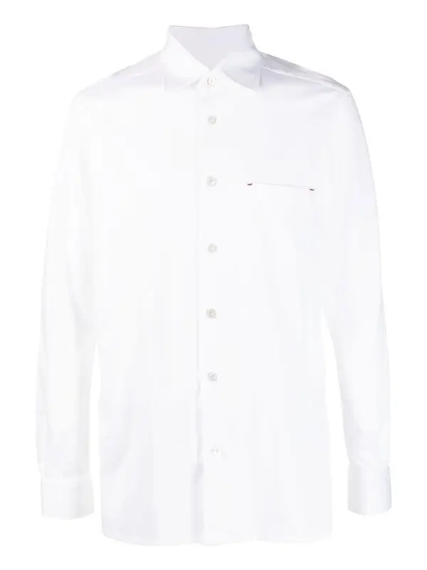 Kiton Long-sleeve Cotton Shirt - White