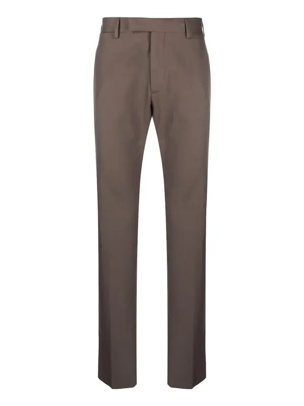 Zegna Cotton Tailored Trousers - Brown