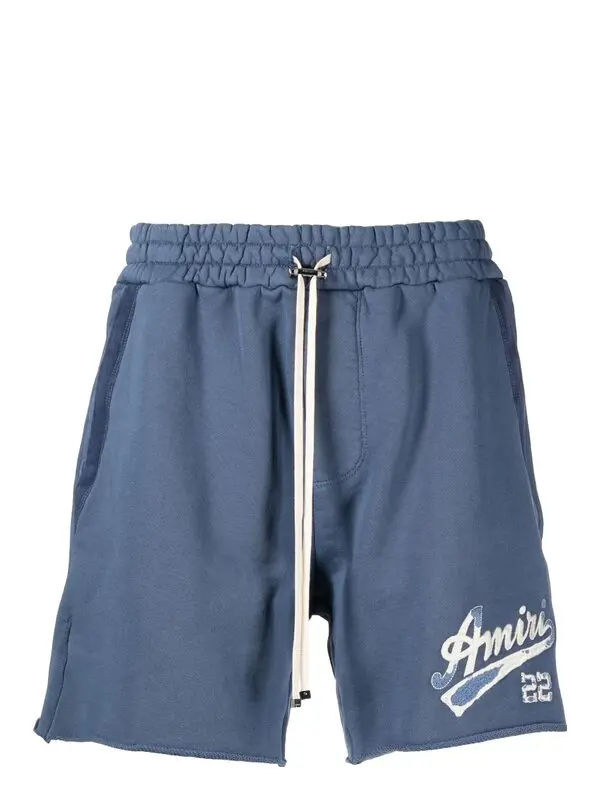 Amiri Logo-print Shorts - Blue