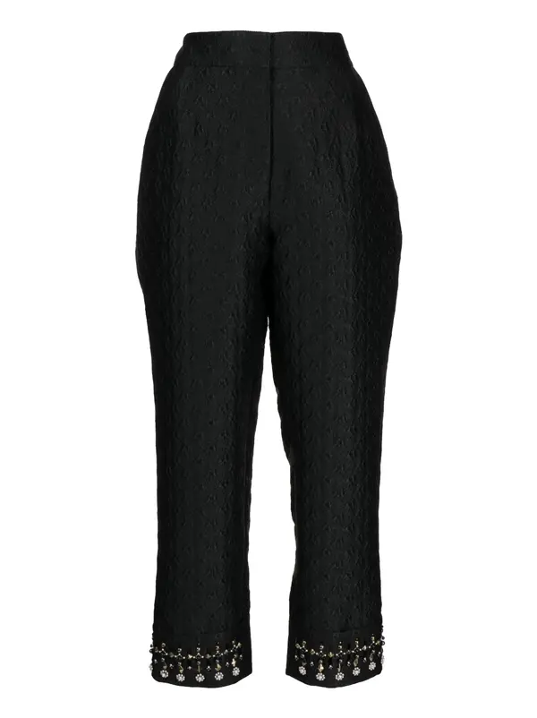 Shiatzy Chen Cropped Trousers - Black