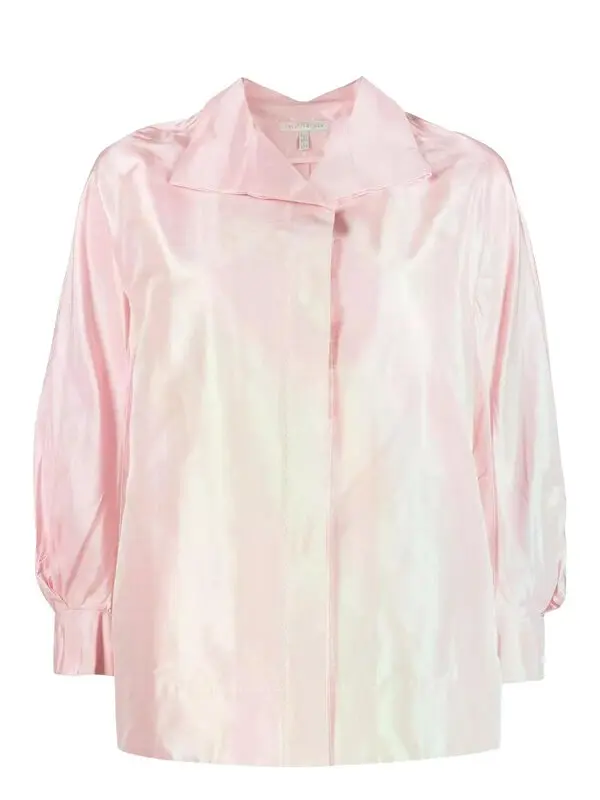 Shiatzy Chen Wide Collar Silk Shirt - Pink
