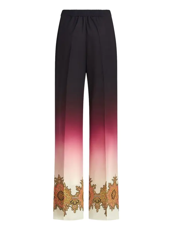 Etro Gradient-effect Silk Trousers - Red