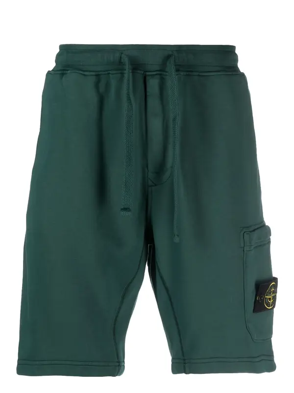 Stone Island Logo-patch Track Shorts - Green