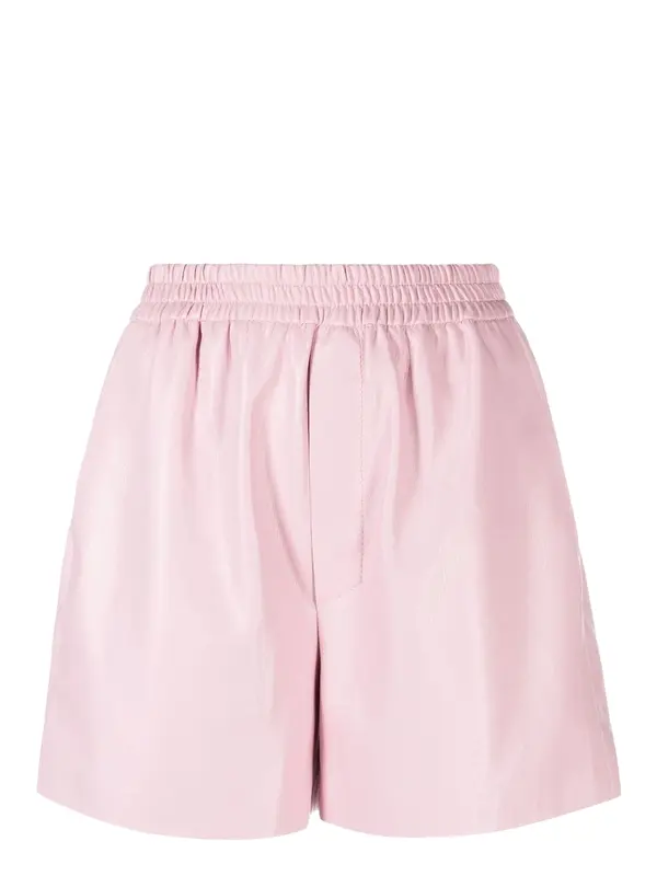 Nanushka Faux-leather Boxer Shorts - Pink