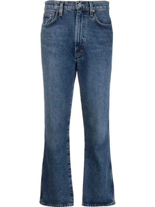 AGOLDE High-waist Cropped Jeans - Blue