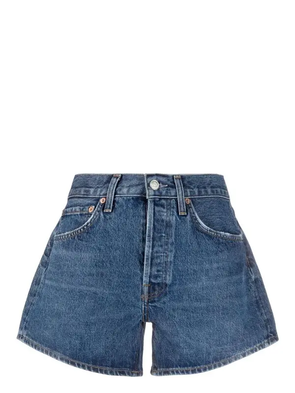 AGOLDE High-waist Denim Shorts - Blue