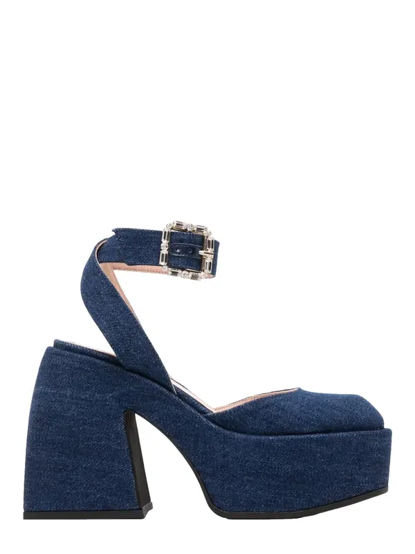NODALETO 120mm Bulla Sofia Pumps - Blue