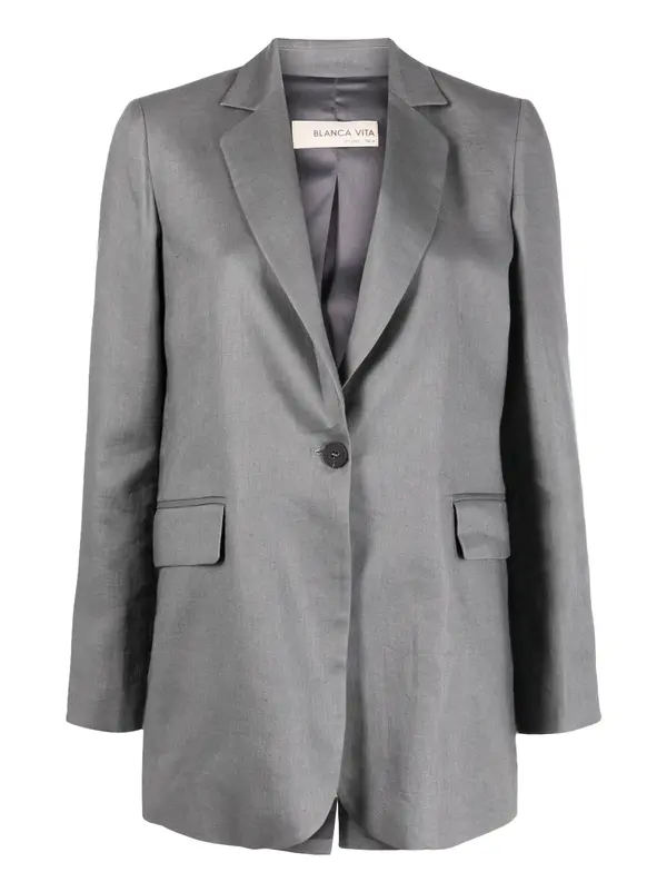 BLANCA VITA Single-breasted Blazer - Grey