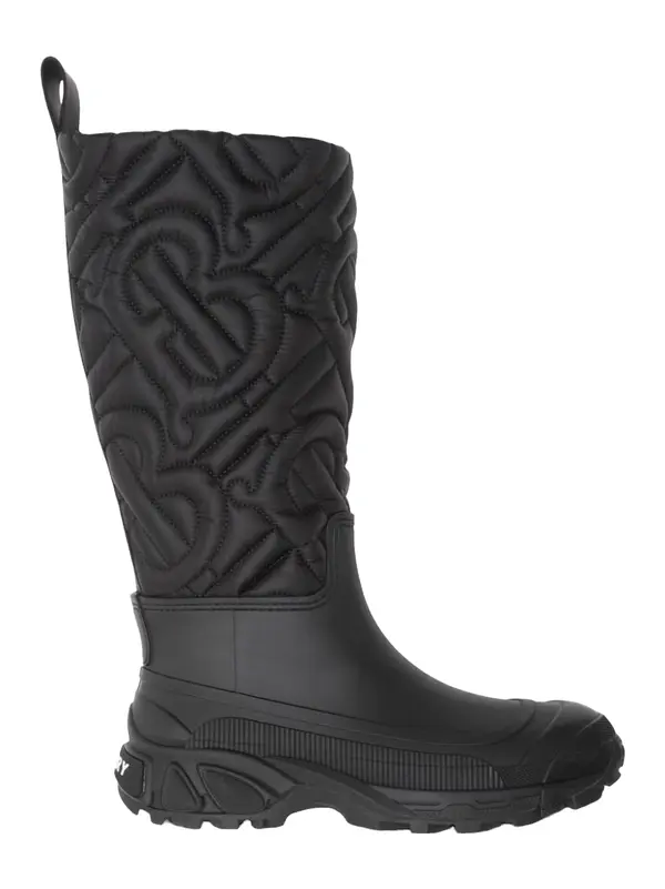 Burberry Rotherfield Quilted Rain Boots - Black