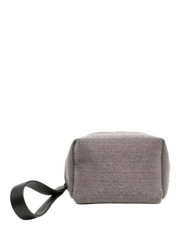 Brunello Cucinelli Monili Bead Embellished Clutch - Grey