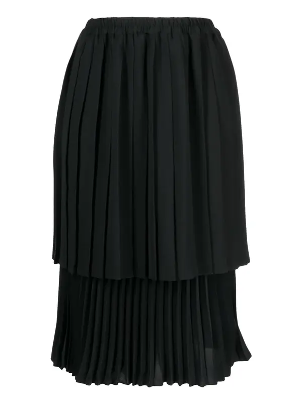 MAISON MARGIELA Knee-length Pleated Skirt - Black
