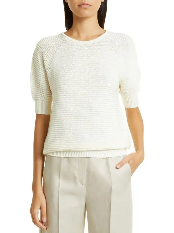 Max Mara Kiota Links Cotton Sweater - White
