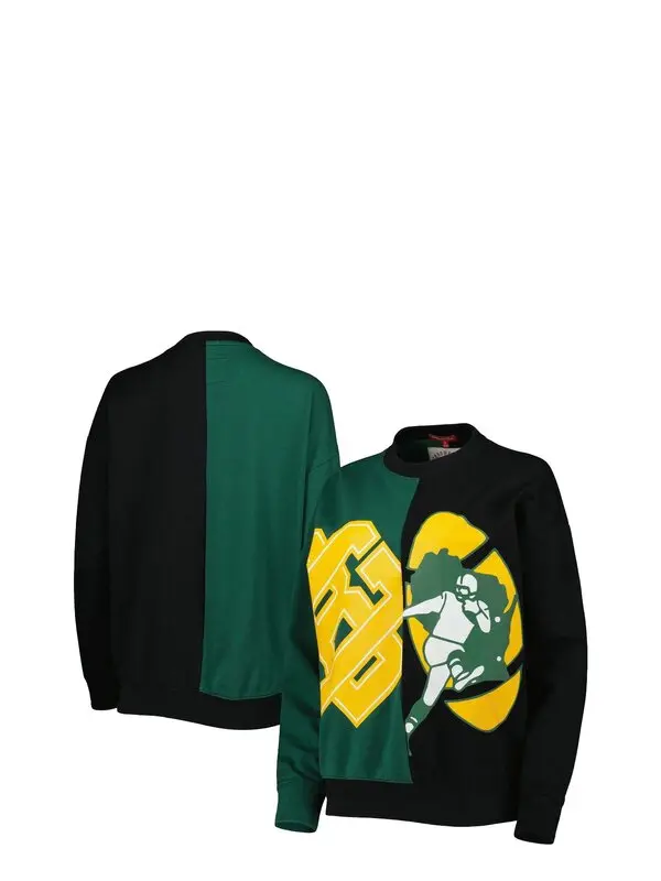 Mitchell & Ness Bay Packers Big Face Pullover Sweatshirt - Green