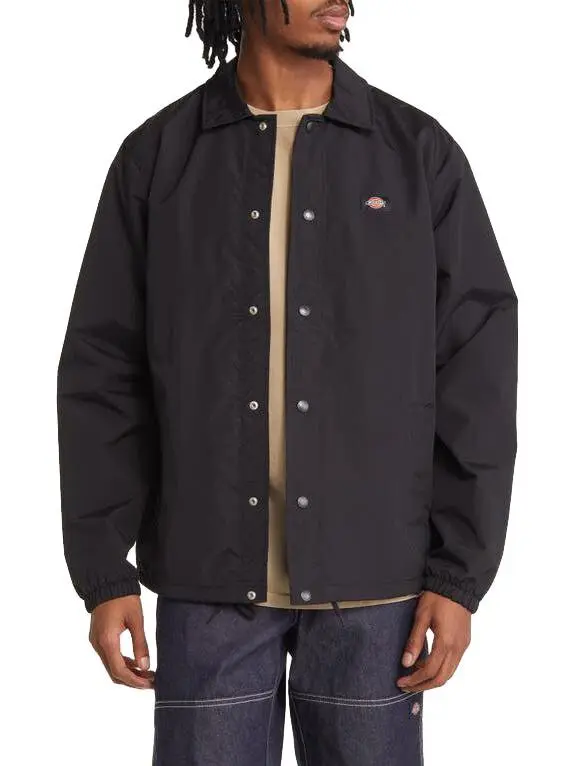 Dickies Oakport Snap-up Coach's Jacket - Black