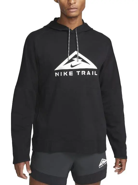 Nike Dri-fit Trail Running Hoodie - Black/black/white
