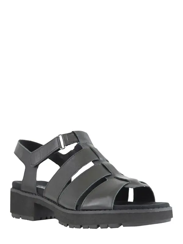 Munro Marley Fisherman Sandal - Black Leather
