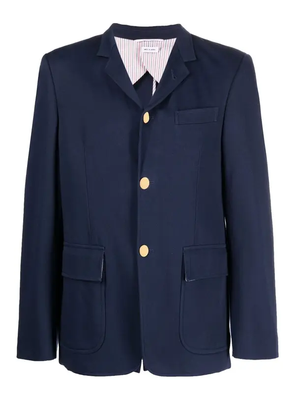 Thom Browne Rwb-stripe Tailored Blazer - Blue