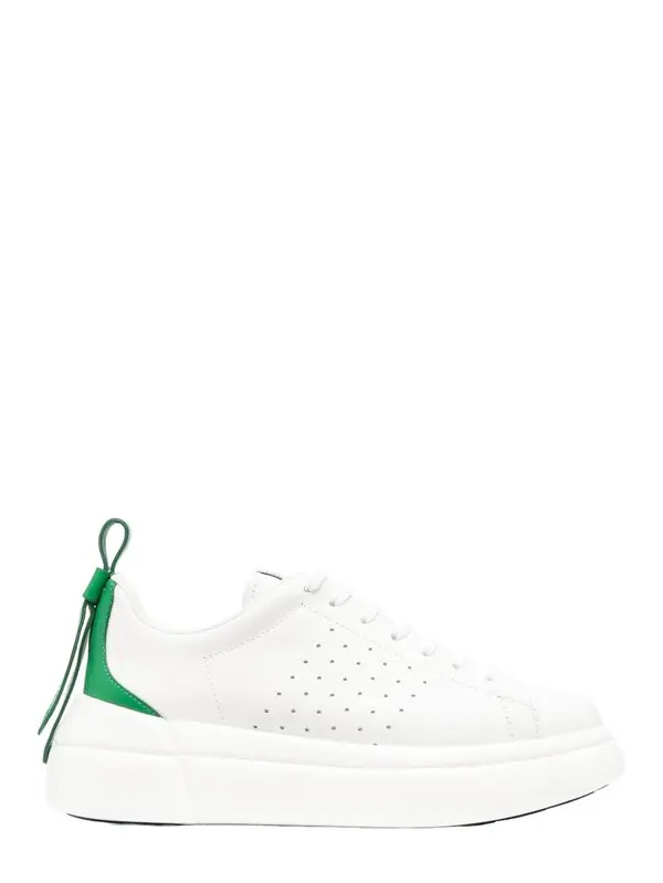 Red Valentino Bow-detail Leather Sneakers - White