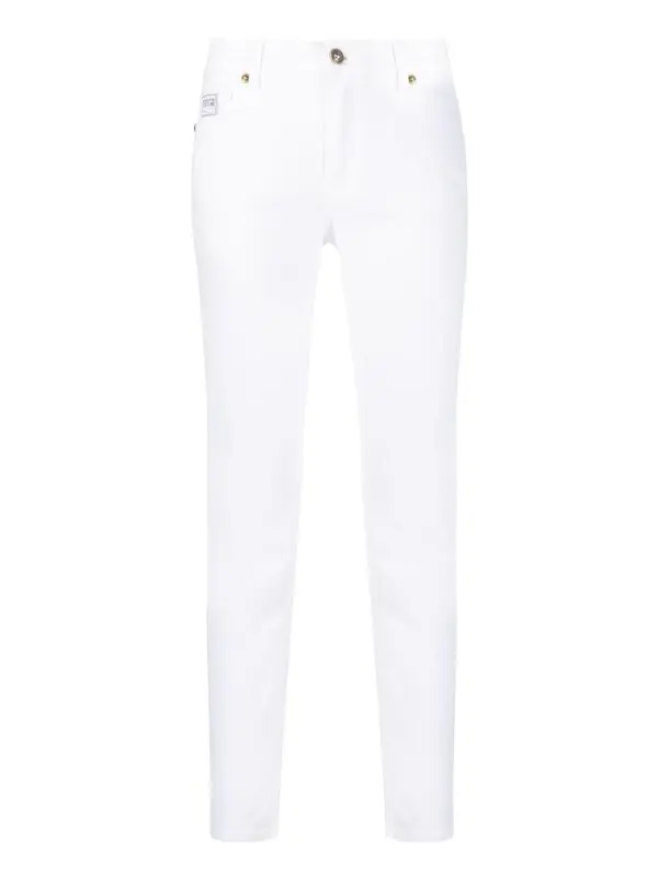 Versace Logo-patch Skinny Jeans - White