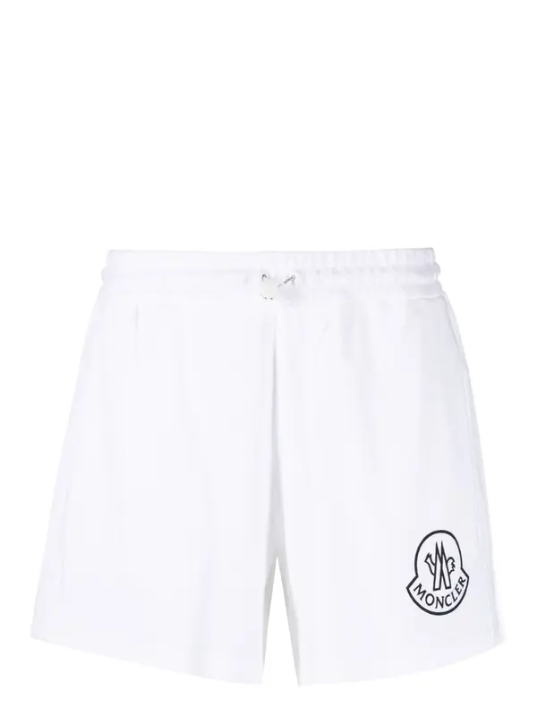 Moncler Cotton Drawstring Shorts - White